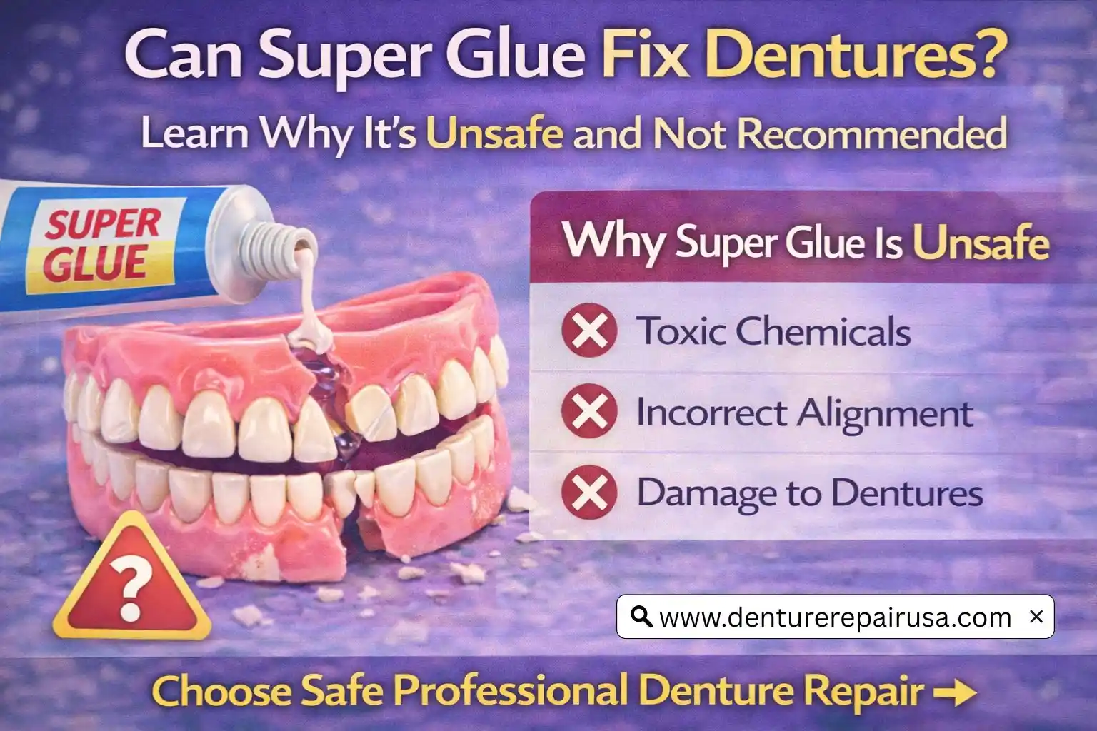 Can Super Glue Fix Dentures? Safe Denture Repair Guide